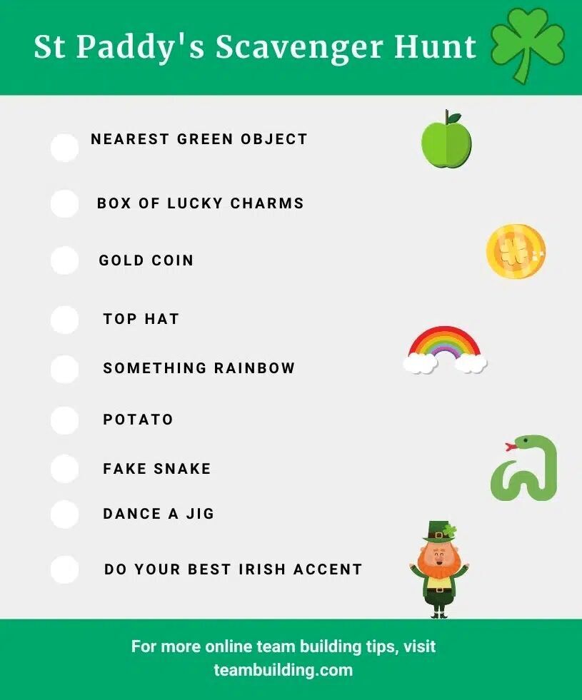 St Patrick's Day Activities, Games, and Ideas for Adults at Work